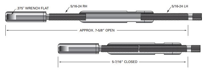 Item # PL-TB-TB-4, PUSH-LOCK™ TURNBUCKLE On Lexco Cable Manufacturers
